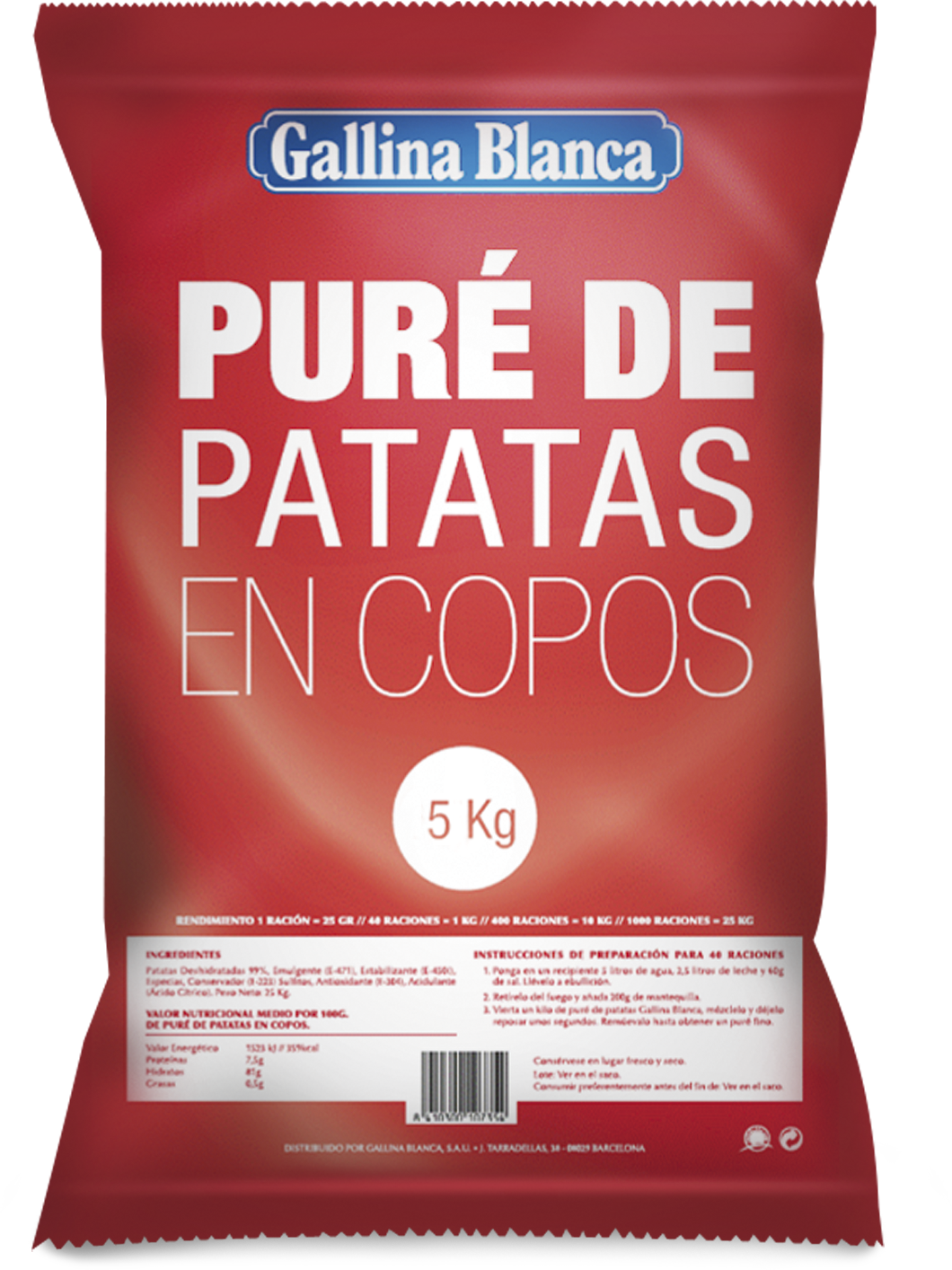 Puré de patatas 5kg | Gallina Blanca - FoodService